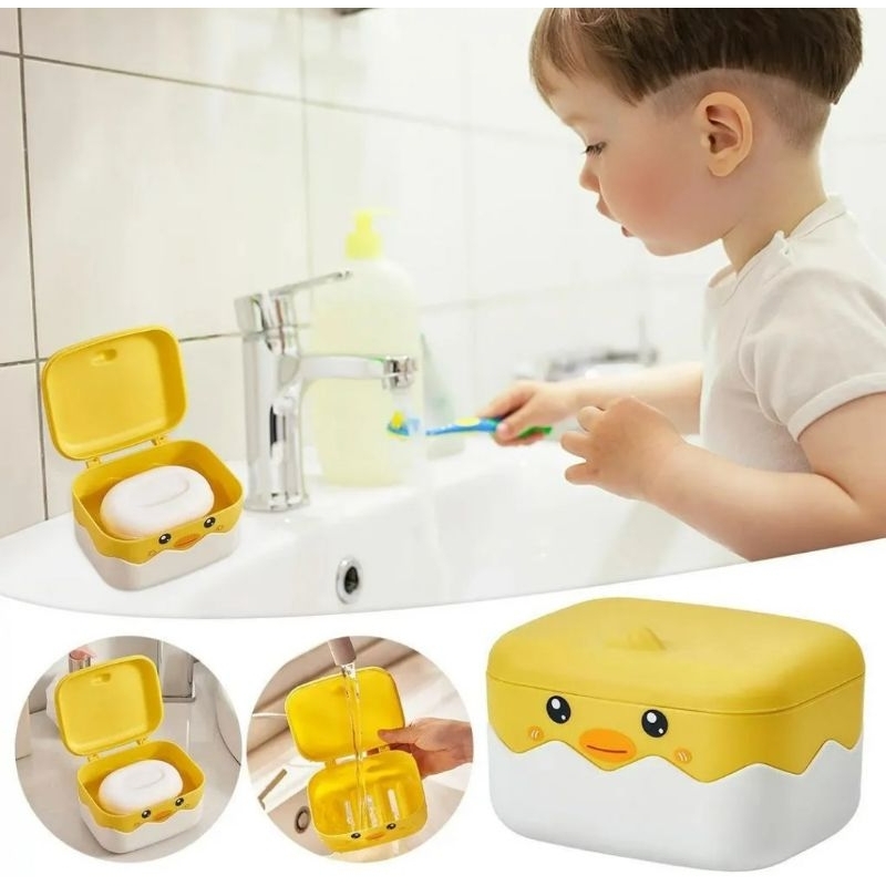 Jual RO Kotak Sabun Bebek Kuning Kecil Kreatif Dengan Penutup Duck ...