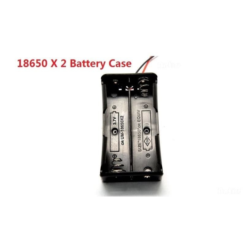 Jual 2x 18650 Battery Holder Baterai Case Batere Box Kotak Batre Seri ...