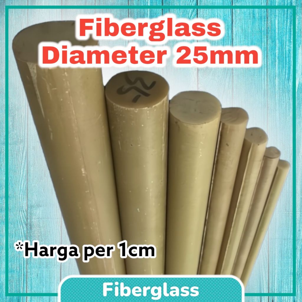 Jual Epoxy Fiberglass 25mm atau fiber glass rod solid diameter 25mm ...