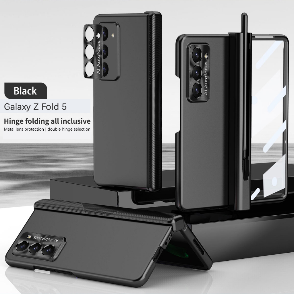 Jual Samsung Galaxy Z Fold 5 Fold5 Case Magnetic Safir Fashion Slot Pen Custom Mewah Premium ...