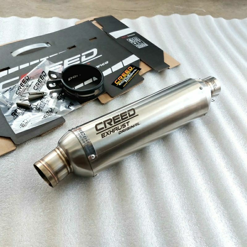 Jual slencer knalpot racing Creed Exhaust Oval inlet 38/50mm panjang ...