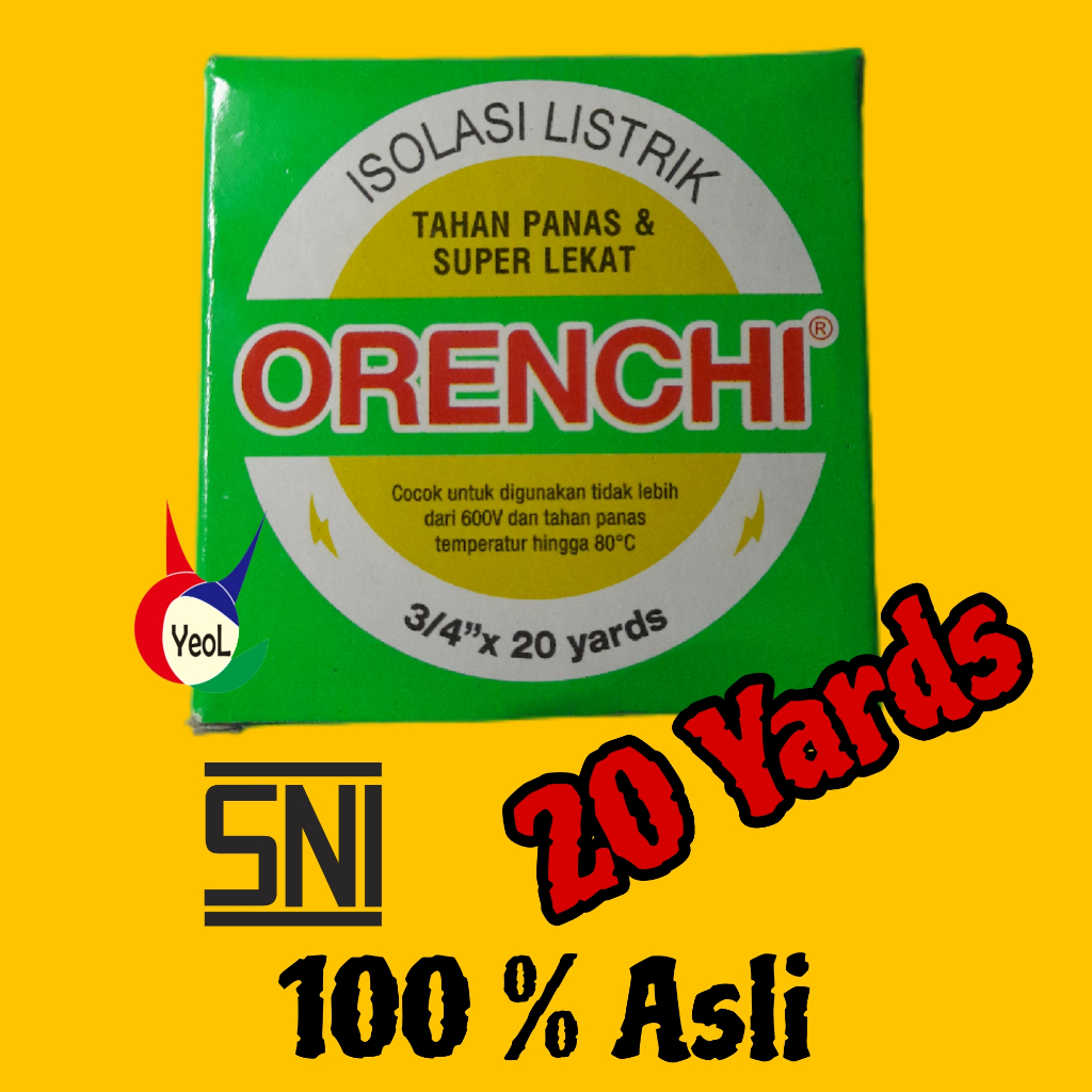 Jual Isolasi Listrik Orenchi 20 Yard / Solasi Listrik Orenchi 20 Yards ...