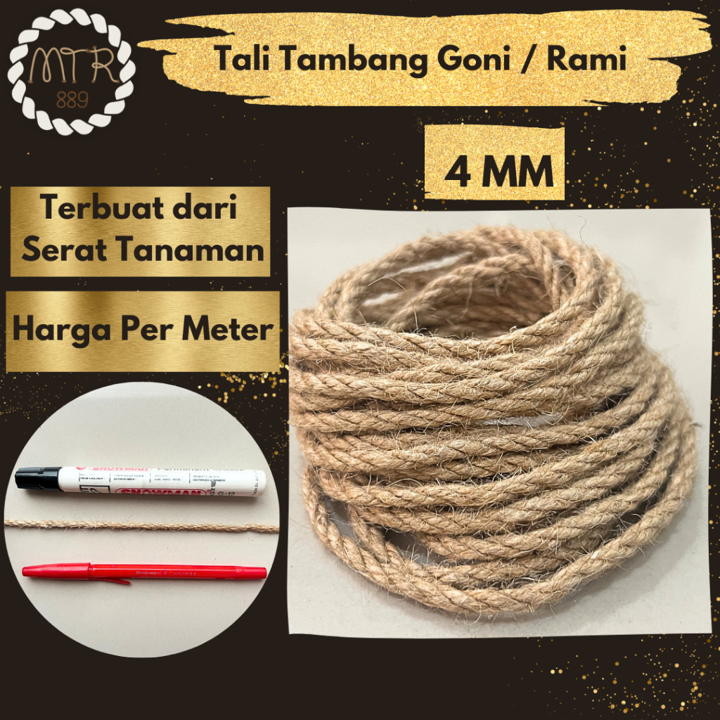Jual Tali Goni / Tali Rami 3 PLY Tali Goni Meteran / Roll | Tali Goni ...