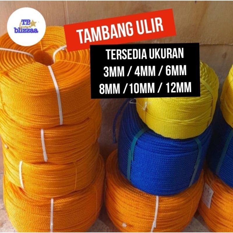 Jual Tali Tambang Plastik 3mm 4mm 6mm 8mm 10mm 12mm Eceran Tambang Plastik Aneka Ukuran (Per ...