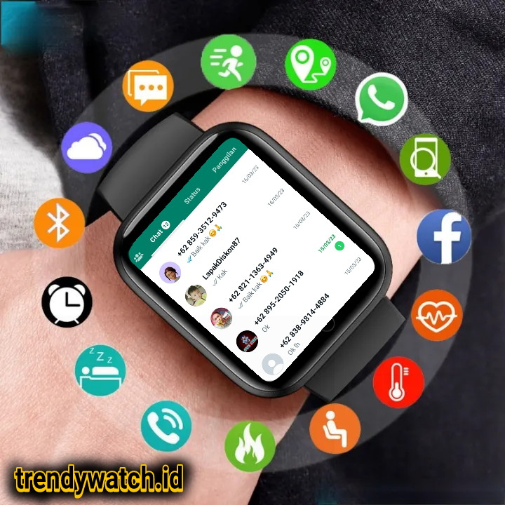 Jual Jam Tangan Pintar Android Smartwatch Sport LED Monitor Kesehatan ...