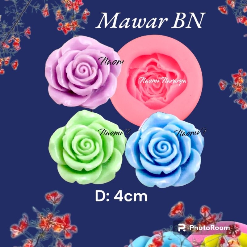 Jual Cetakan silikon bunga Mawar BN, Mawar Tebal, Mawar Bulat | Shopee ...