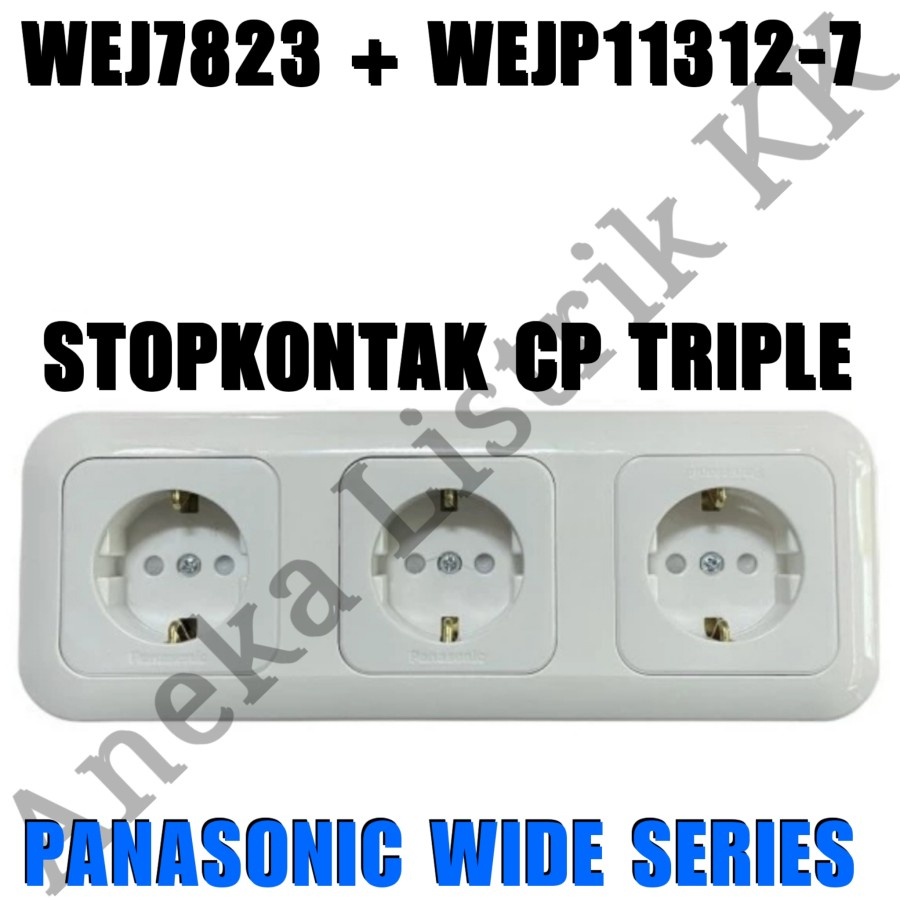 Jual PANASONIC STOP KONTAK NON CP DAN CP NCP TRIPLE ISI 3 PANASONIC | Shopee Indonesia