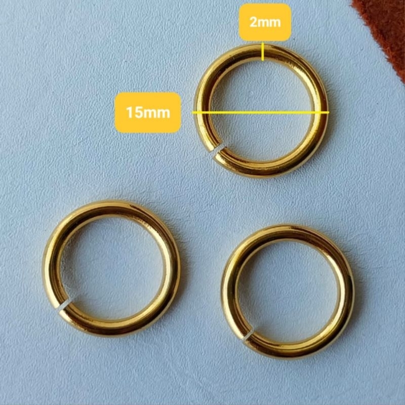 Jual O Ring Terbuka 3 Pcs Bahan Kuningan Diameter 15mm Tebal 2mm ...