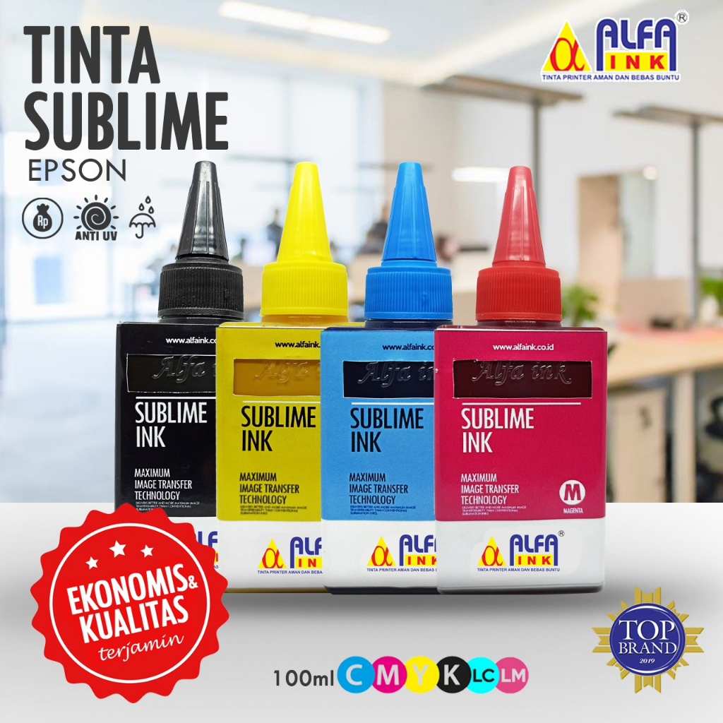 Jual TINTA PRINTER EPSON SUBLIME SUBLIMATION SABLON 100ML | Shopee ...