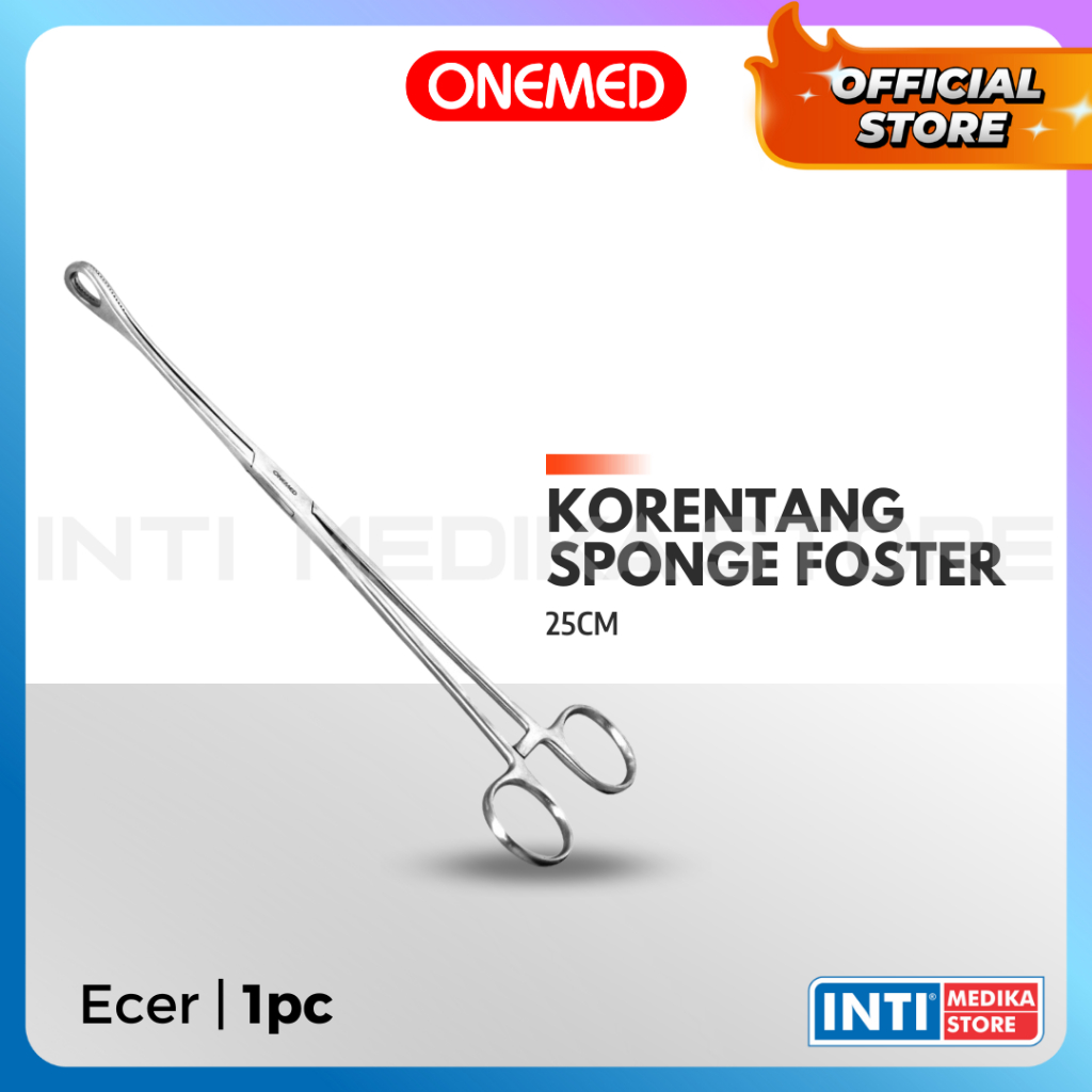 Jual ONEMED - Korentang Sponge Foster 25cm (A) Stainless Steel One Med ...