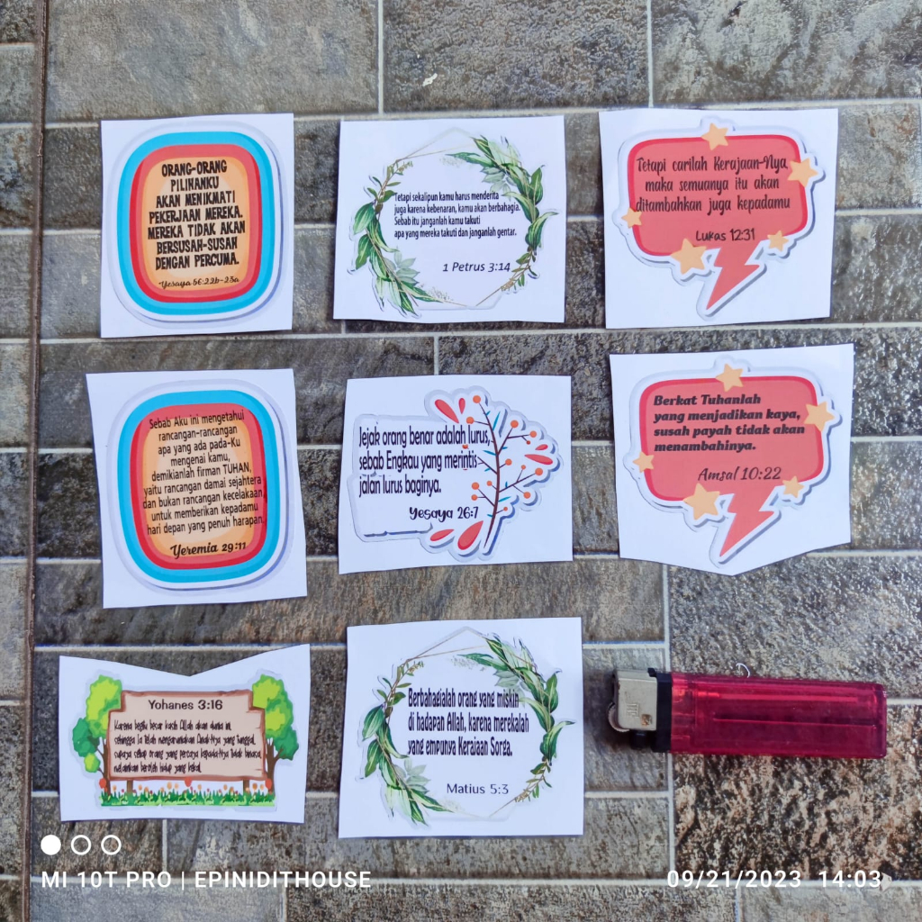 Jual Stiker Kristen Katolik Ayat Alkitab Petrus Yesaya Amsal Doa ...