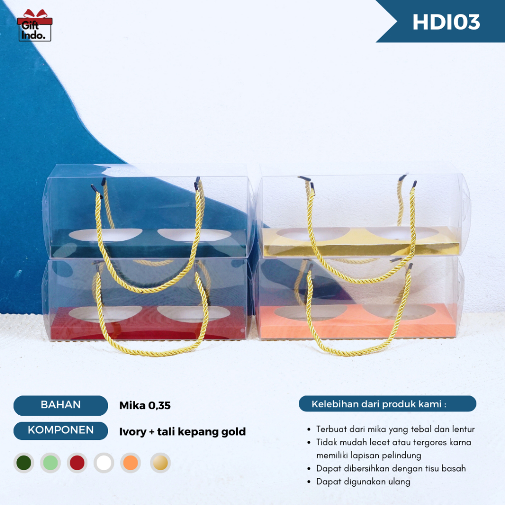 Jual Box Kue Tali / Box Mika Handle Tali / Kotak Mika Tali / Box Mika ...
