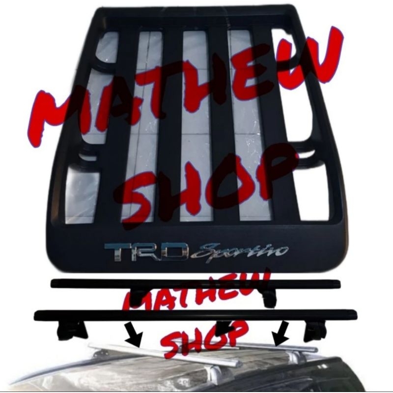 Jual Paket Roof Rack Rak Atap Mobil TRD + Crossbar Kaki Rack Jepit ...
