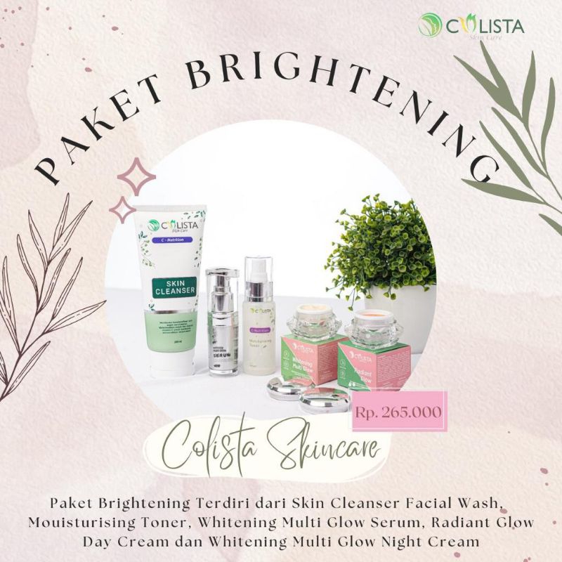 Jual COLISTA SKINCARE PAKET BRIGHTENING (ORIGINAL & KEMASAN BARU ...