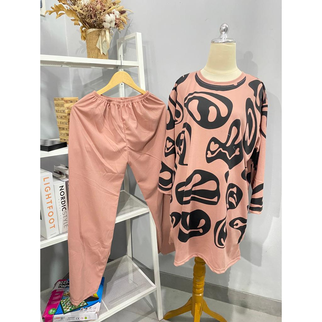 Jual ONE SET LD 120 Setelan Wanita Celana dan Atasan Oversize Terbaru | Shopee Indonesia
