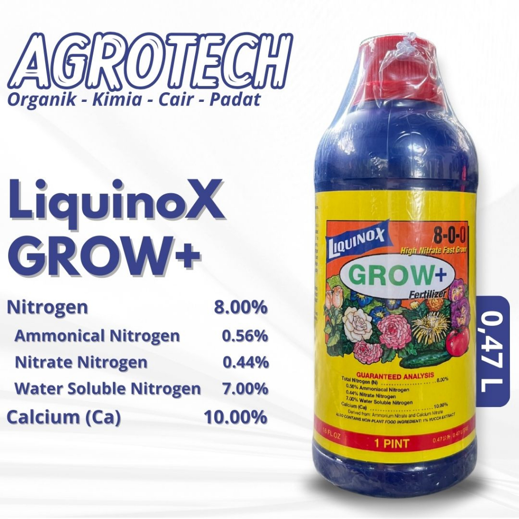 Jual LiquinoX GROW+ Hormon Pertumbuhan Tanaman Original Taiwan 470 Ml ...