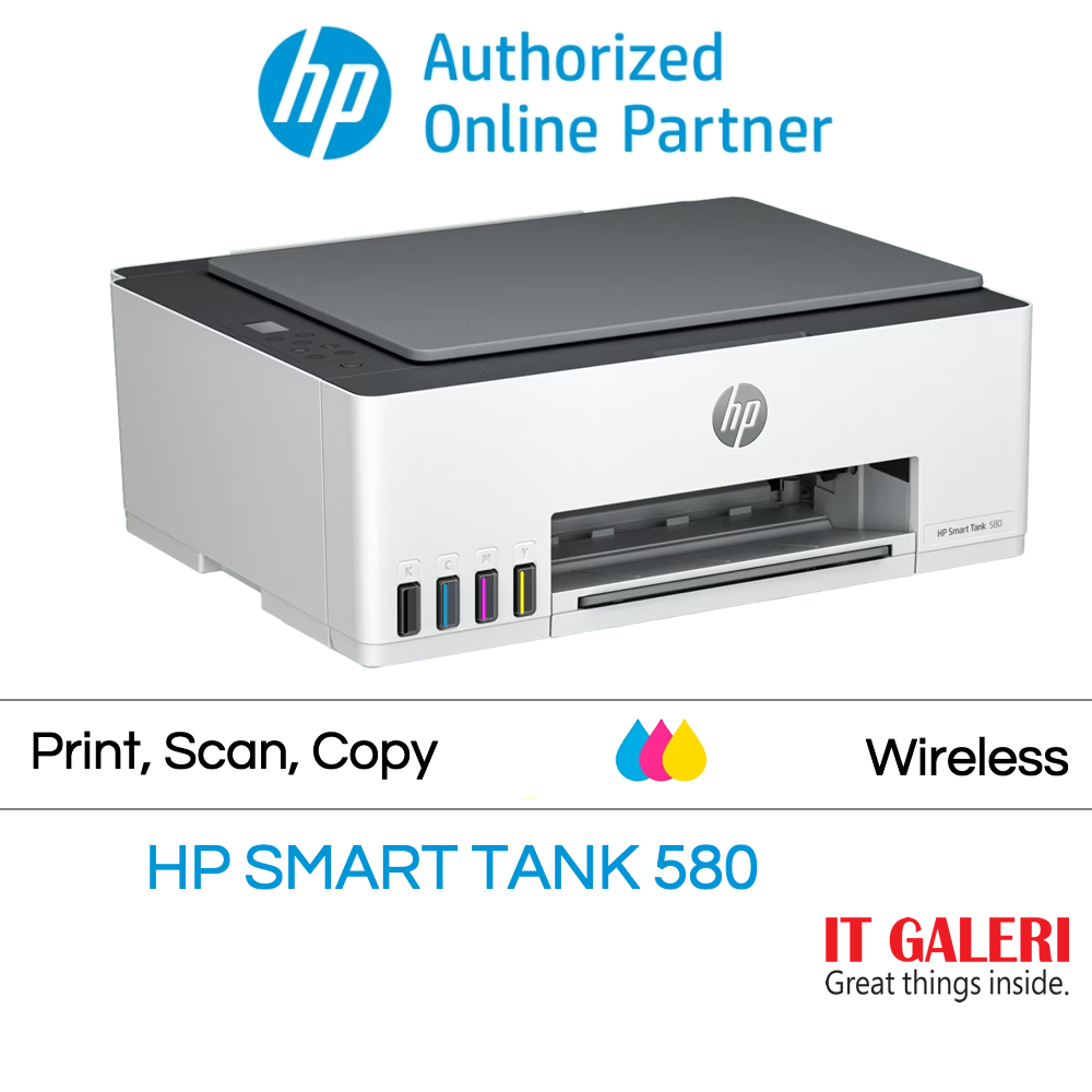 Jual Printer HP Smart Ink Tank 580 All in One ( Print Scan Copy ) Wifi ...