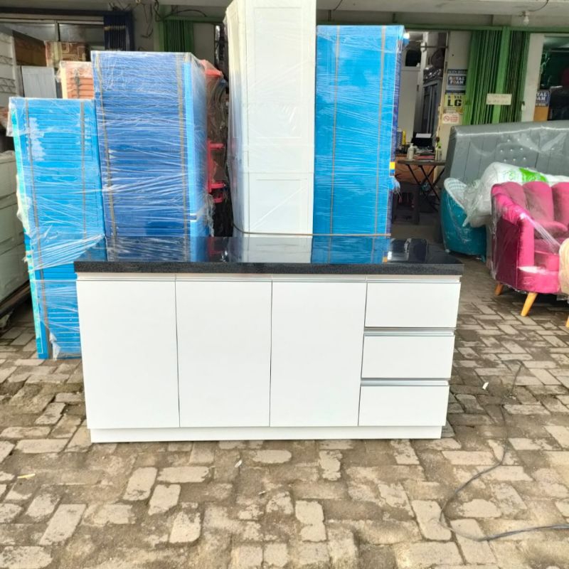 Jual Meja dapur minimalis / kitchen set dapur minimalis 4 pintu ...