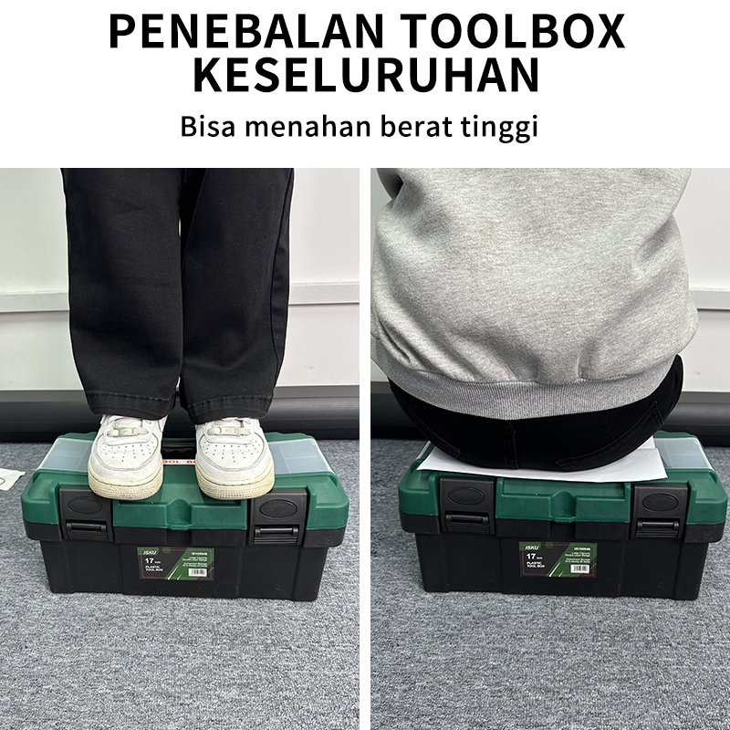 Jual ISKU Tool Box Besar 19 Inch Ukuran 45 x 24 x 20 cmBahan PP Kotak ...