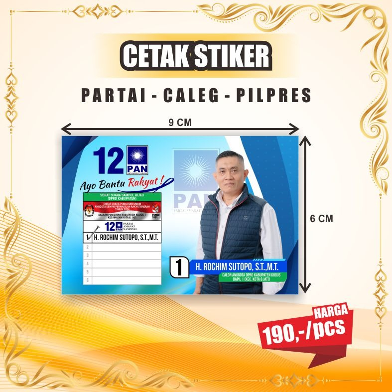 Jual PROMO - Stiker caleg / partai / pemilu / Pilkada | Shopee Indonesia