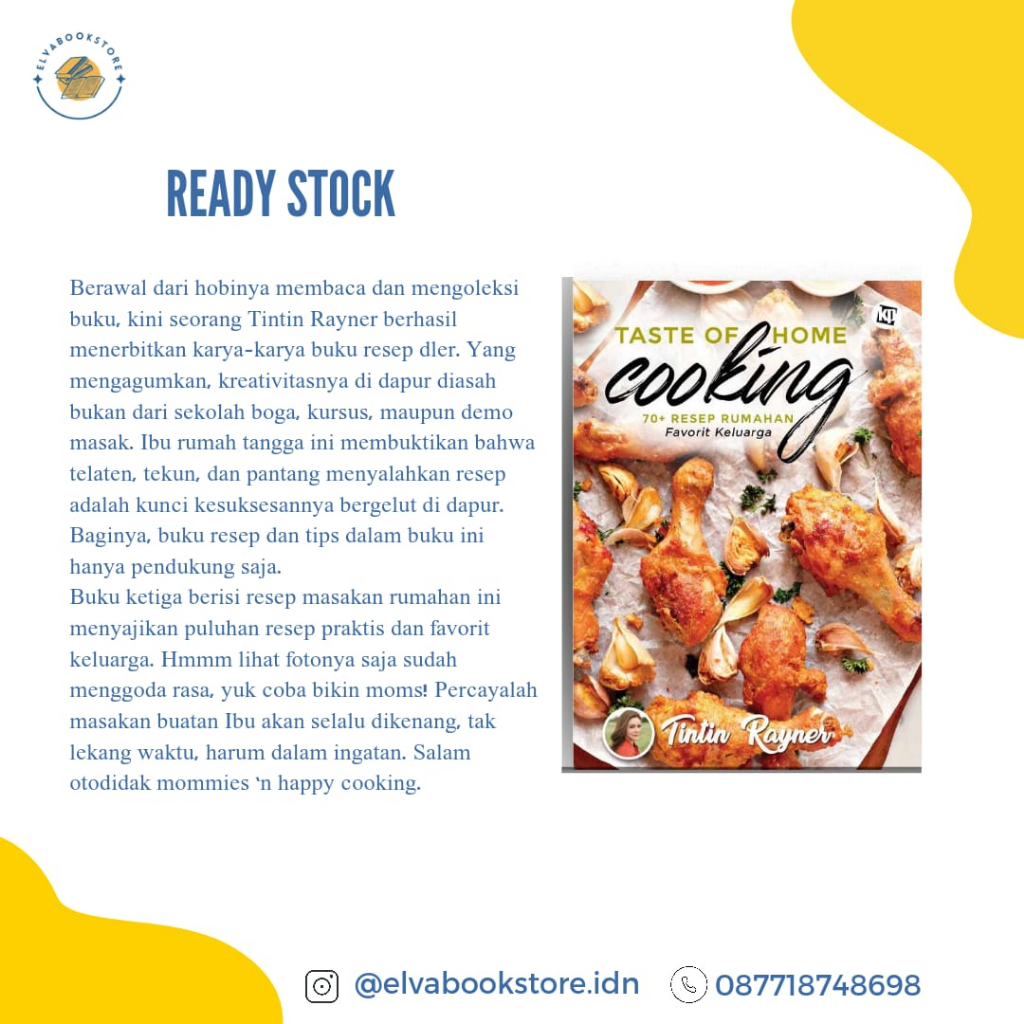 Jual Buku Resep Makanan Rumahan TASTE OF HOME COOKING Karya Tintin ...