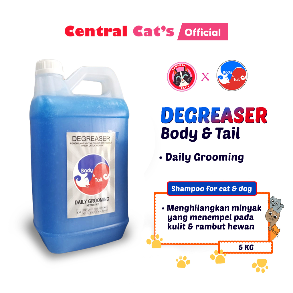 Jual Body & Tail Degreaser Daily Grooming Shampoo Kucing dan Anjing 5Kg | Shopee Indonesia
