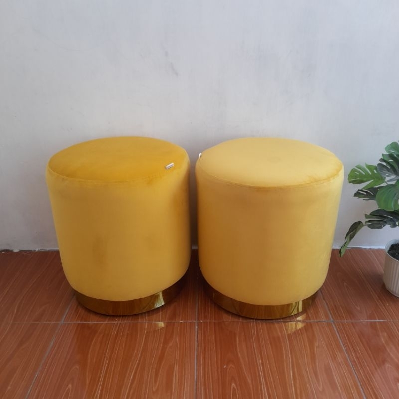 Jual Stool puff/ stool bulat / stool ottoman/ stool tabung / kursi sofa ...