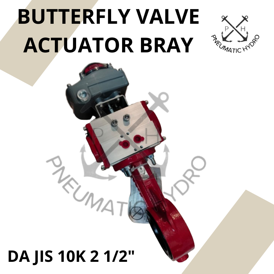 Jual BUTTERFLY VALVE ACTUATOR WITH LIMIT SWITCH JIS 10K 2 1/2 DOUBLE ...