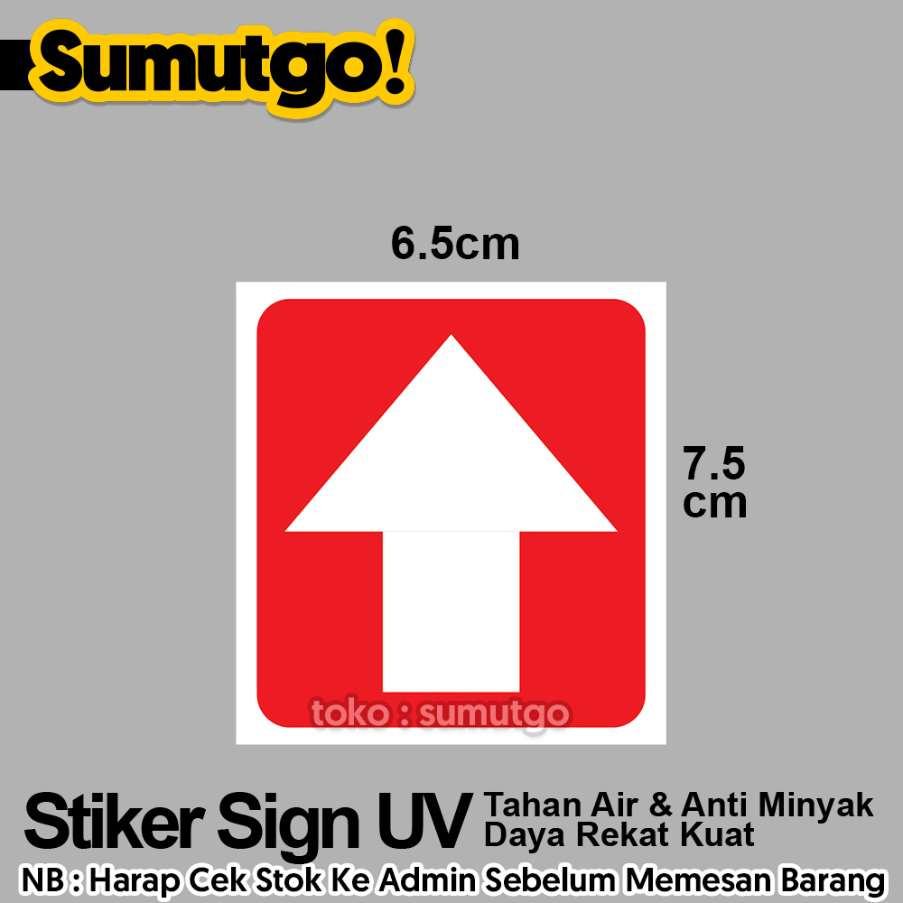 Jual Stiker Tanda Arah Panah Penunjuk Jalan Merah Traffic Sign uk 6.5 x ...