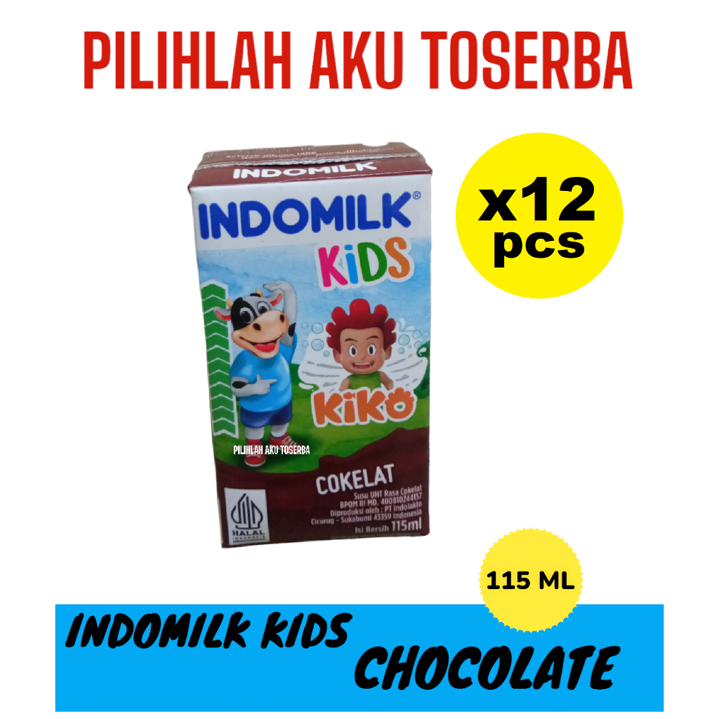 Jual Susu INDOMILK KIDS COKLAT (Cokelat) UHT - 115 ml ( HARGA 12 PCS ) | Shopee Indonesia