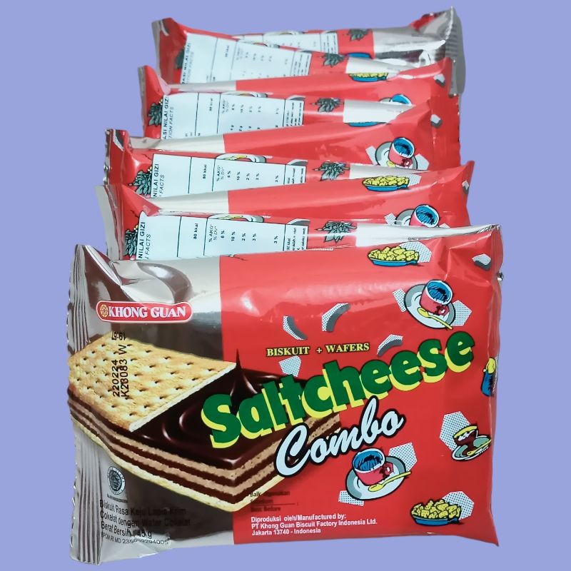 Jual Khong Guan Saltcheese Combo JUMBO Snack 45gr [10 pcs/pack ...