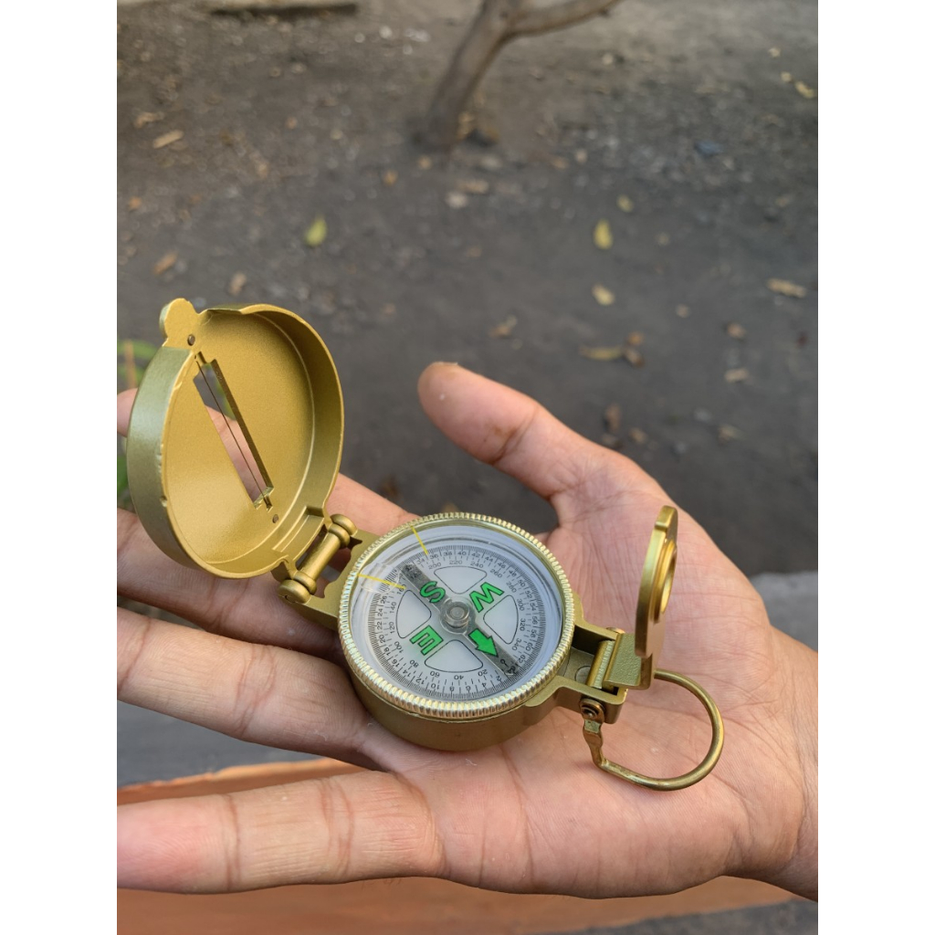 Jual KOMPAS LENSATIC EMAS BESI - Kompas Navigasi | Shopee Indonesia
