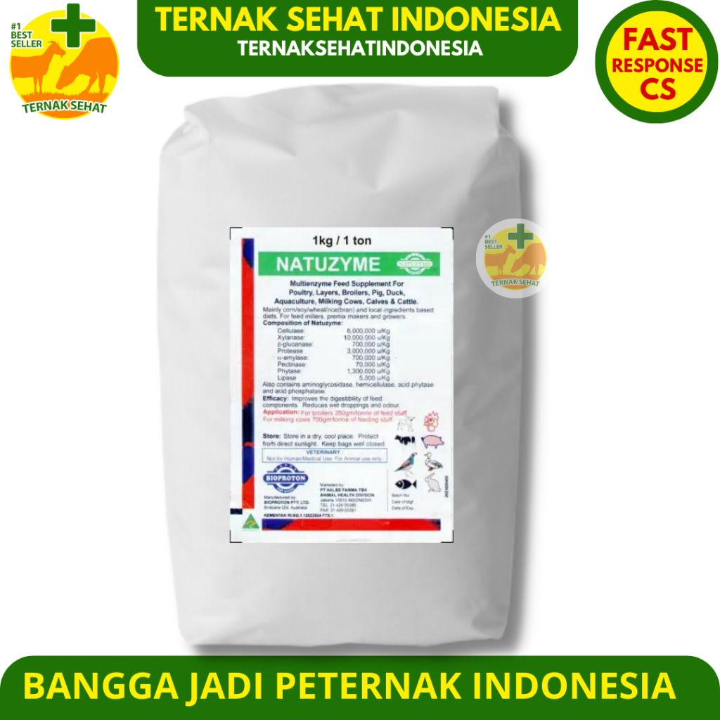 Jual NATUZYME 1 KG - Multi Enzim untuk Ayam Bebek Babi Sapi Kambing Dan ...