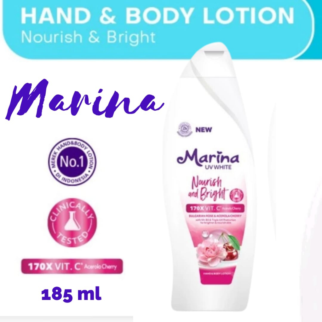 Jual Marina UV White Hand & Body Lotion 185 Ml | Shopee Indonesia