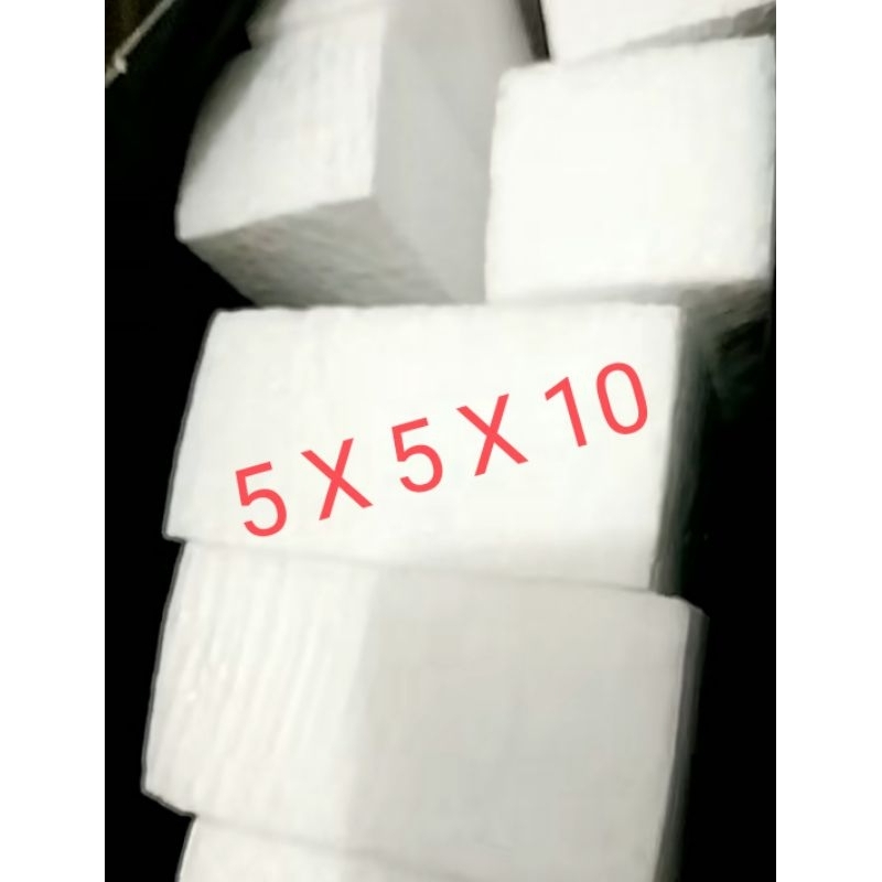 Jual Styrofoam ukuran 5x5cx10cm warna putih | Shopee Indonesia
