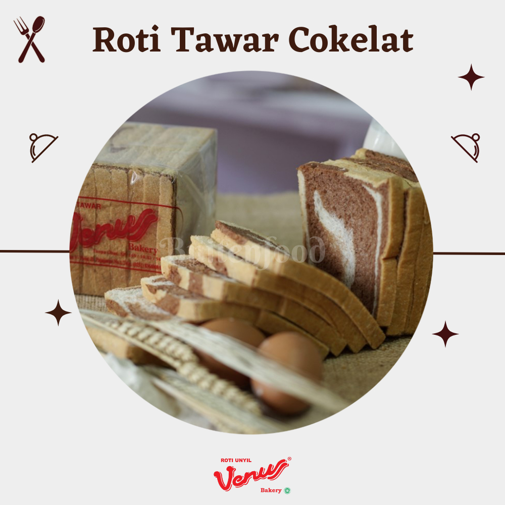 Jual BuitenFood | Roti Tawar Venus rasa cokelat cemilan enak dan santai ...