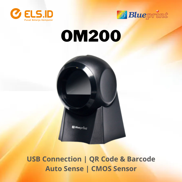Jual Omni Barcode Scanner OM200 Blueprint 2D Auto Scan QR Code ...