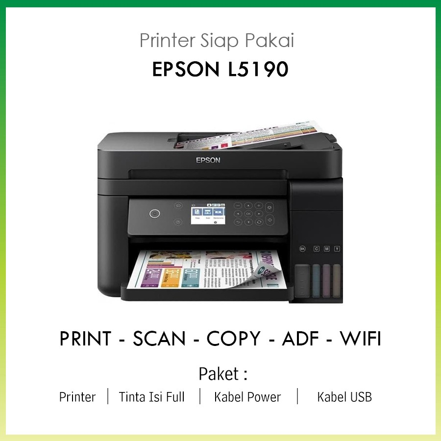 Jual PRINTER SECOND EPSON L5190 PRINT SCAN COPY ADF WIFI | Shopee Indonesia