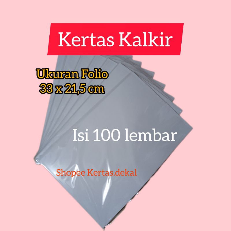 Jual Kertas Kalkir f4 tracing paper isi 100 lembar kertas gambar ...