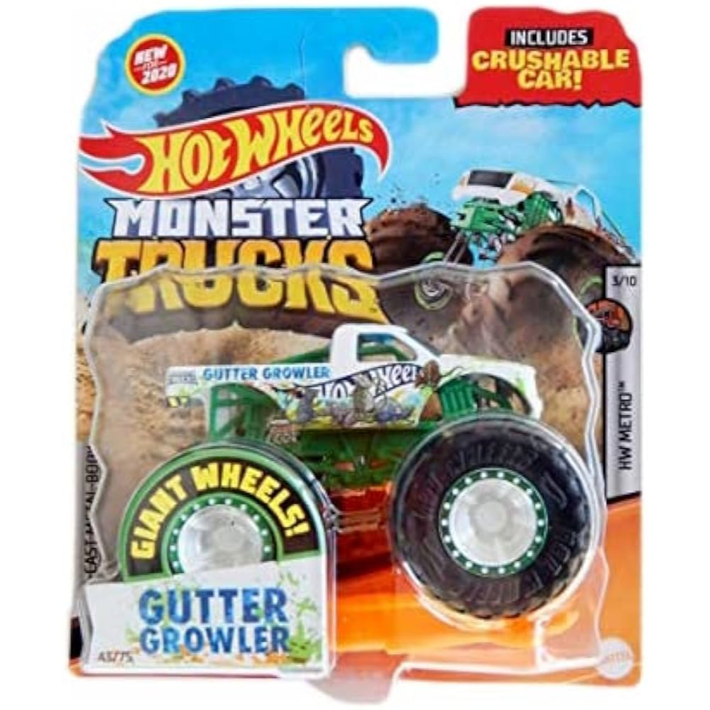 Jual Hot wheels MONSTER TRUCKS Gutter Growler HotWheels Original Mattel ...