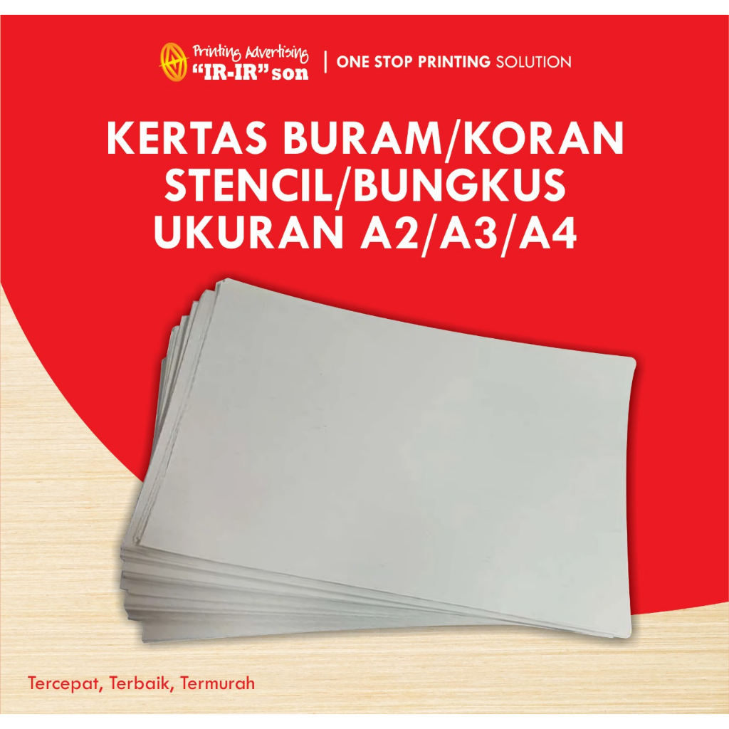 Jual KERTAS BURAM KERTAS KORAN KERTAS STENSIL KERTAS BUNGKUS | Shopee ...