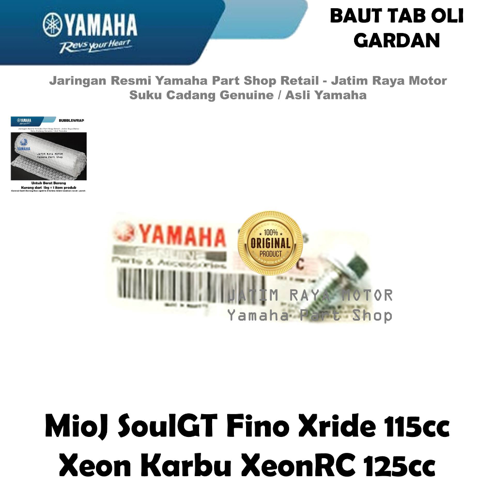 Jual Baut Tab Oli Gardan MioJ Xride SoulGT Fino 115 Xeon Rc 125 Asli ...
