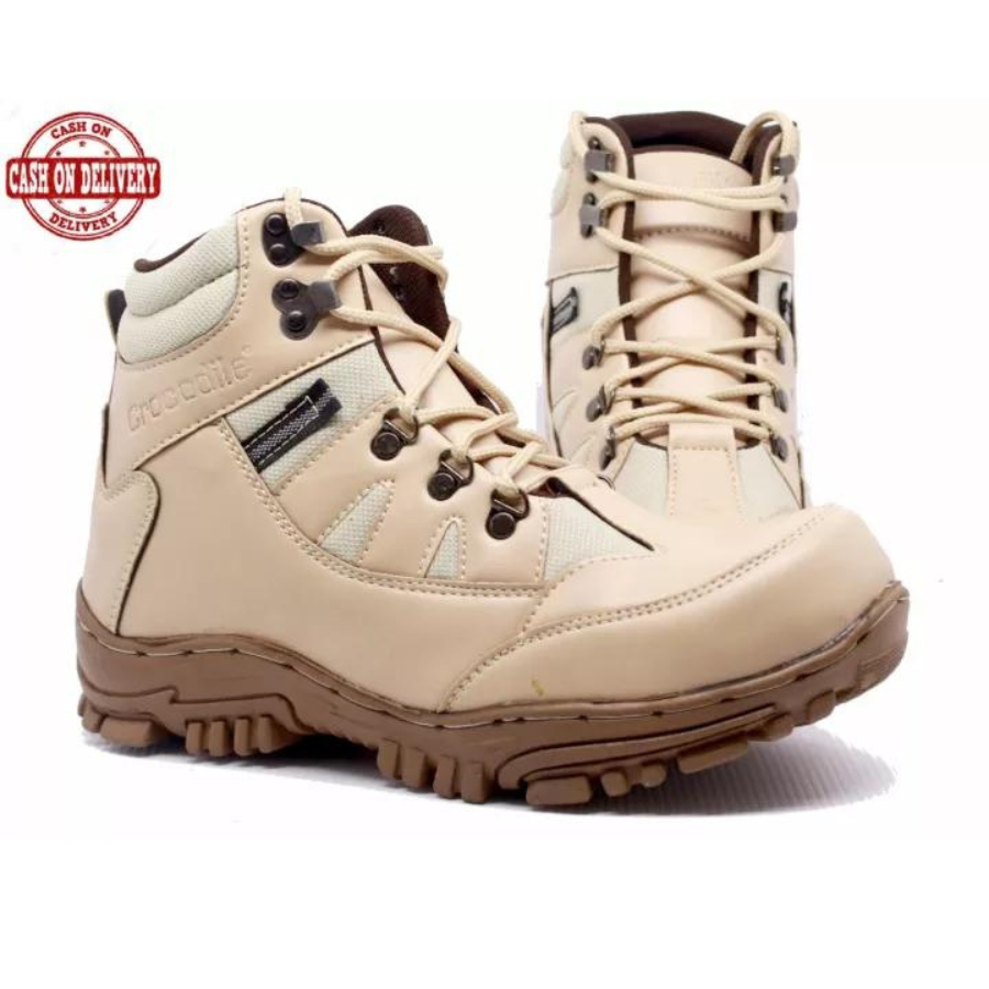 Jual Sepatu Safety Pria Boots Ujung Besi Armor Sepatu Gunung Tracking ...