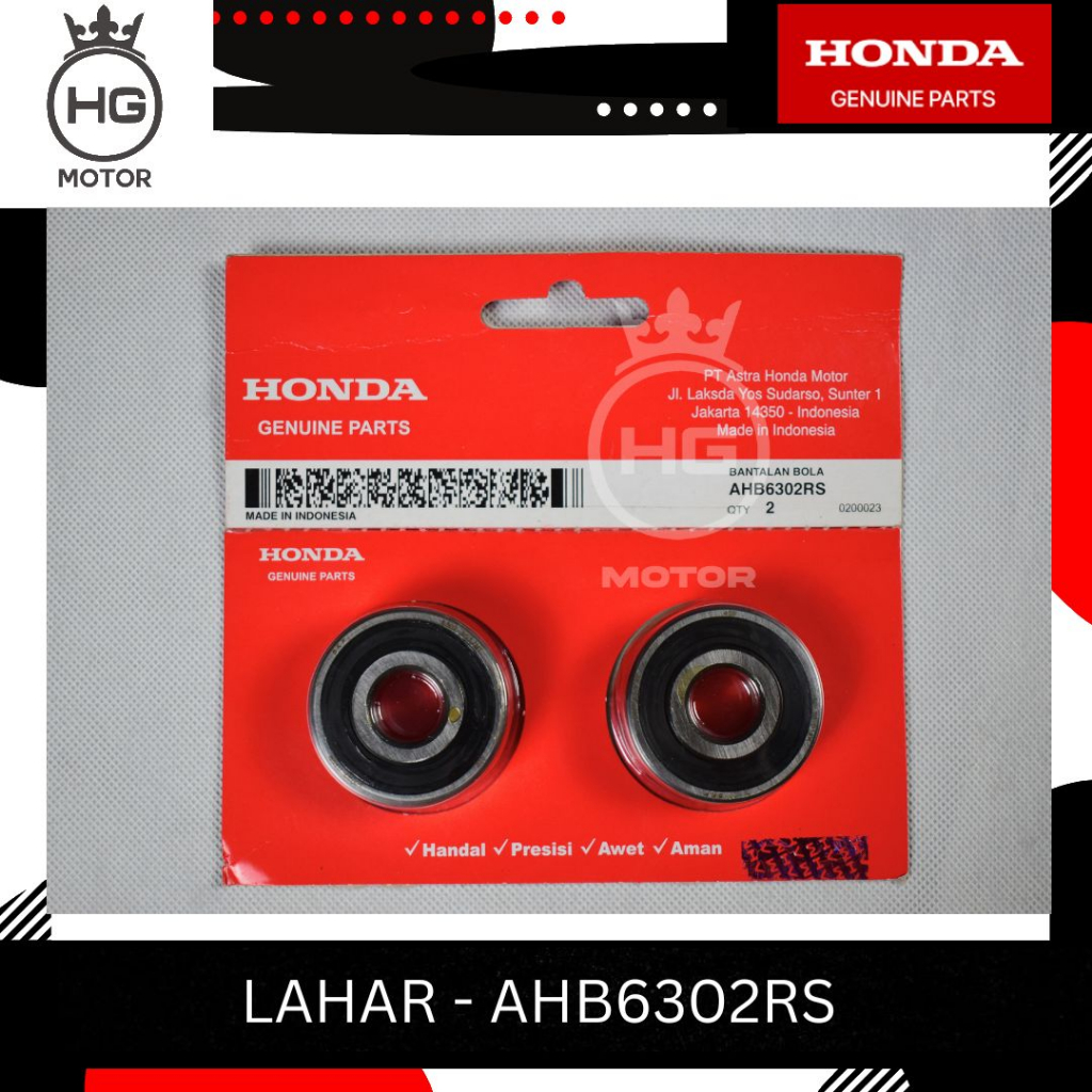 Jual AHM BEARING LAHER 6302 RS Original AHM (AHB6302RS) | Shopee Indonesia