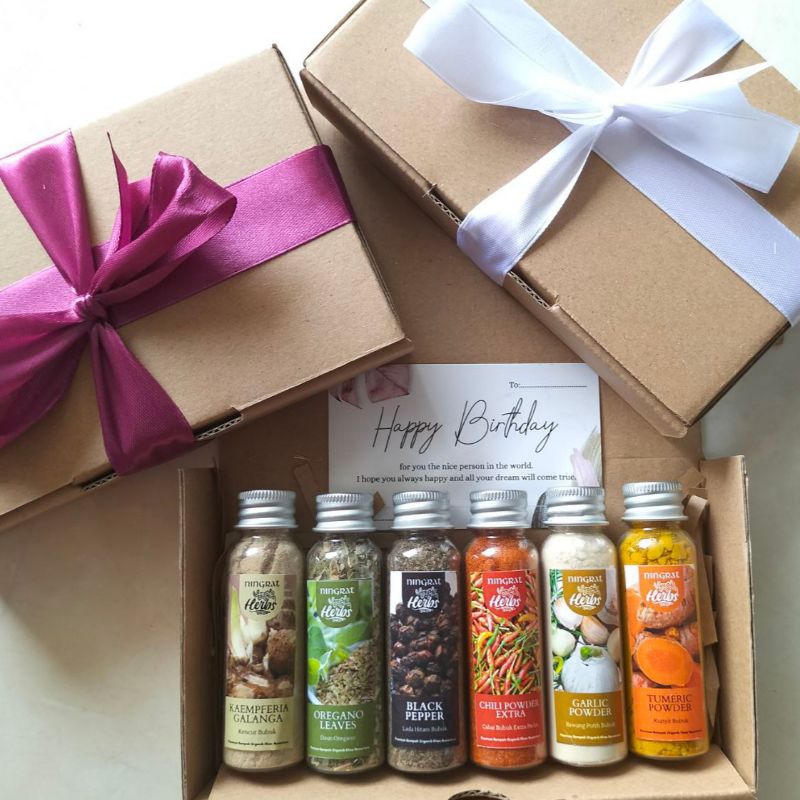 Jual Hampers Bumbu Premium 6pcs Botol ukuran 30ml Rempah Organik Khas ...