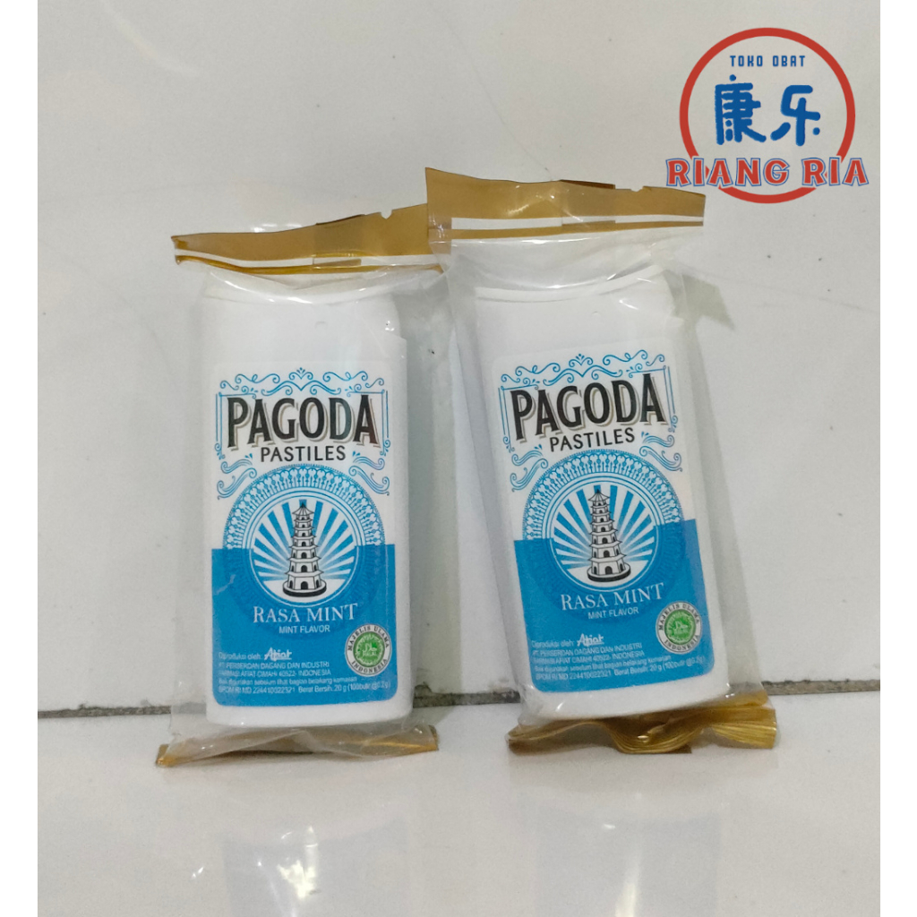 Jual PAGODA PASTILES 20gr RASA MINT PERMEN PAGODA PASTILES afiat BIRU ...
