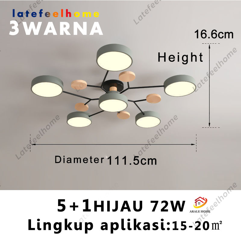 Jual Lampu Gantung 3 Warna Lampu plafon LED Lampu Plafon Lampu Gantung ...