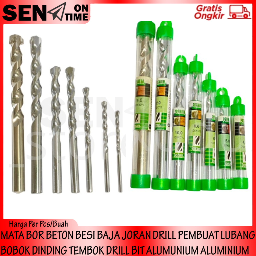 Jual DRILL BIT MATA BOR BETON BESI BAJA JORAN DRILL PEMBUAT LUBANG ...