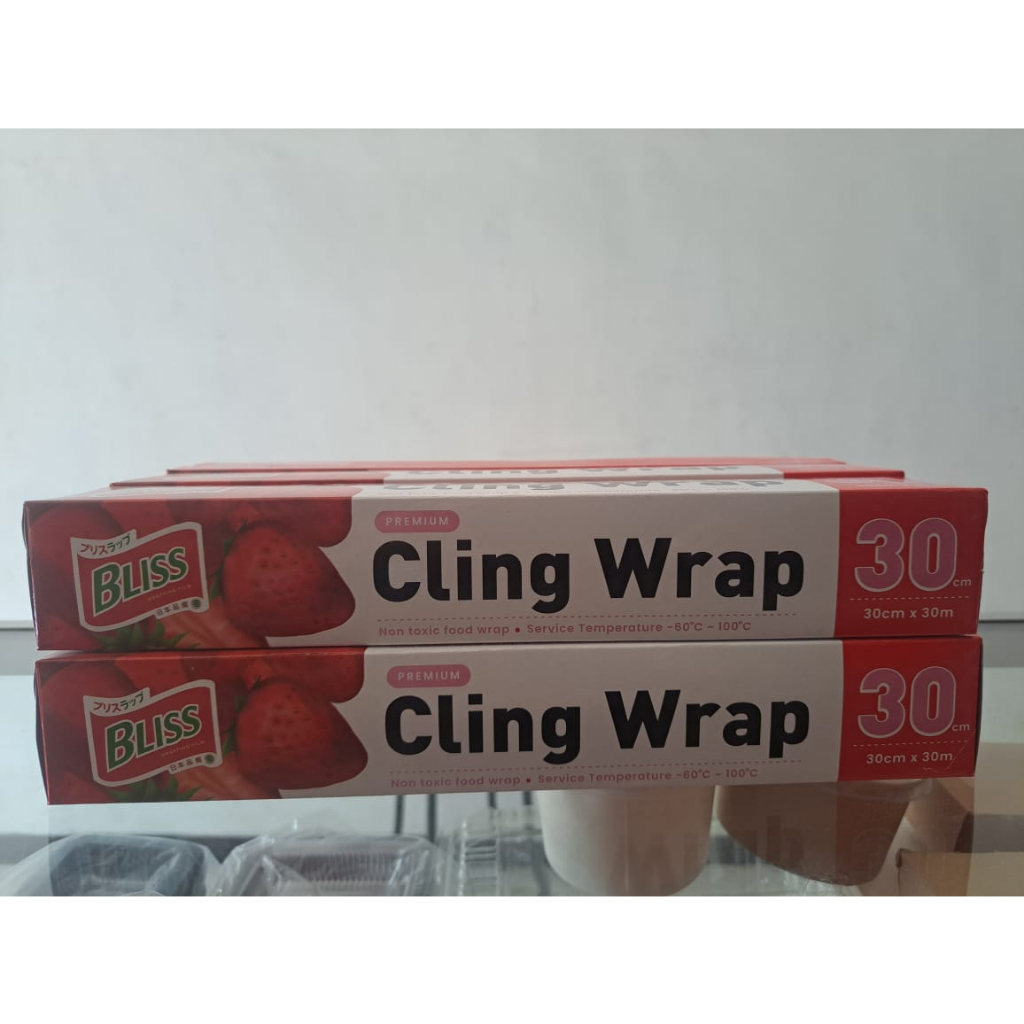 Jual Cling wrap plastik wraping untuk makanan kemasan BlISS box 30 cm x ...