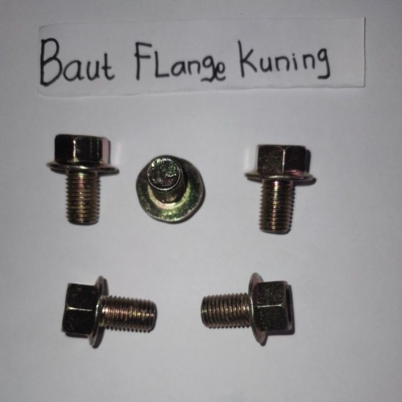 Jual Baut Flange kuning 10 x 16 | Shopee Indonesia